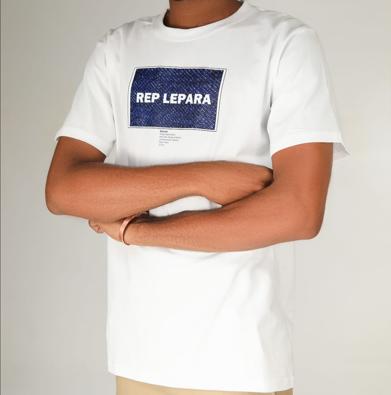 White REP Denim T-Shirt - REP LEPARA